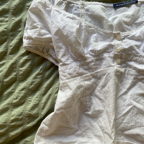 Brandy Melville | Tops | Brandy Melville Blair Cotten Ruffle Top | Poshmark